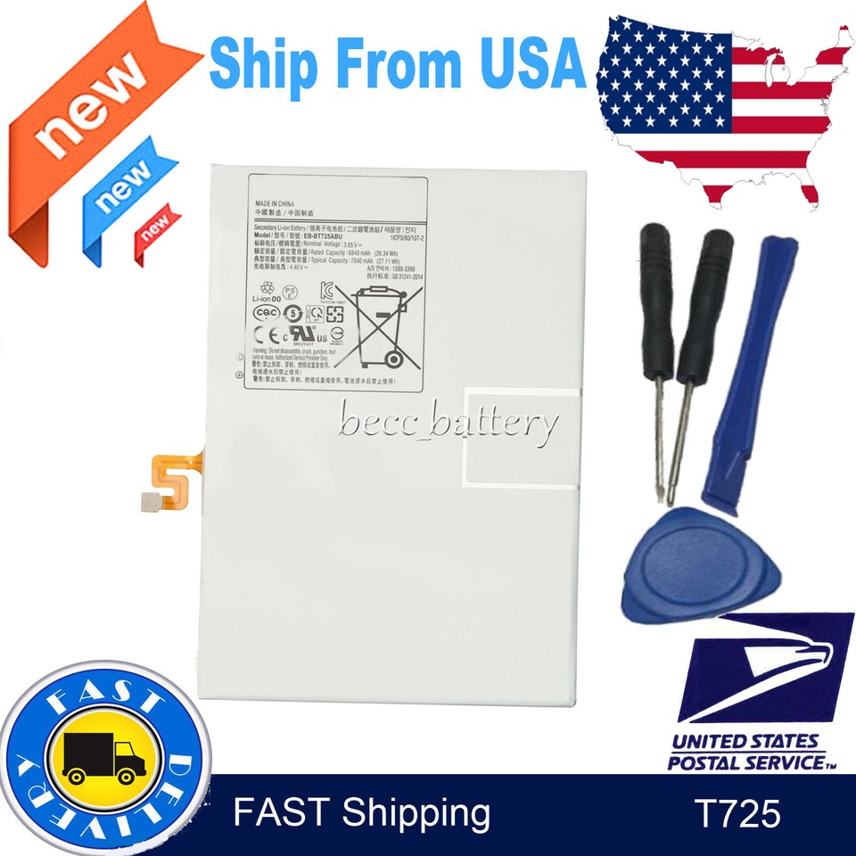 New Battery for Samsung Galaxy Tab S5e T725 SM-T720 SM-T725 T725C, EB ...