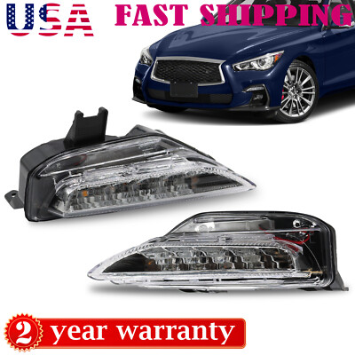 NEW LED Turn Signal Fog Lights For Infiniti Q50 Q50S Sport 2014-2020 | eBay
