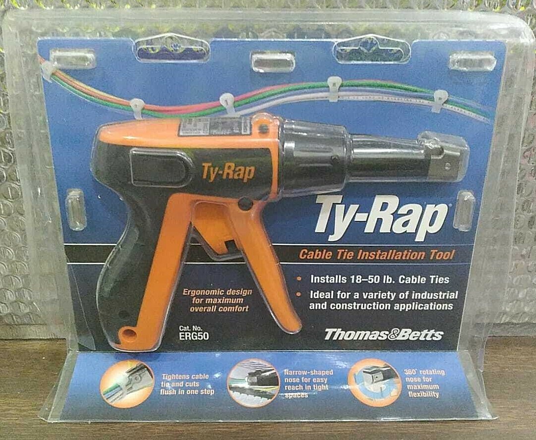 Thomas & Betts ERG50 Ergonomic Hand Tool for Nylon Cable Ties 18lb ...