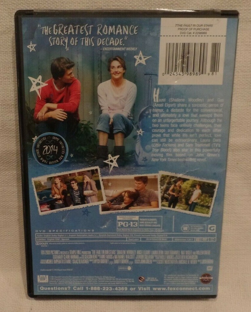 The Fault In Our Stars Movie Dvd Cover
