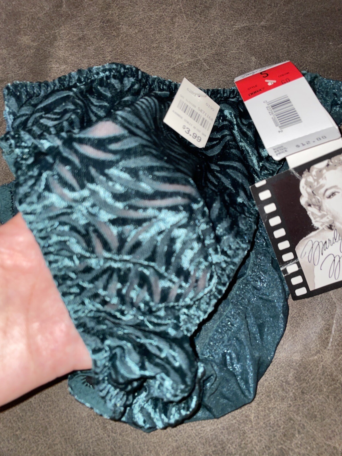 VINTAGE Second Skin Marilyn Monroe Green Satin Hi-Cut… - Gem