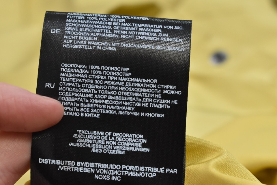 Noize Sibi Medium Raincoat Flax Yellow Full Zip Hooded Rain Jacket ...