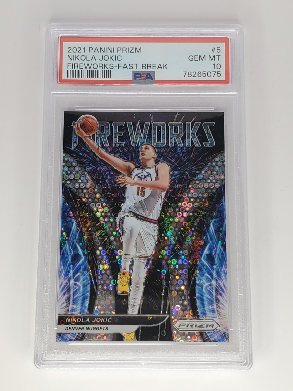 2021-22 Prizm Fireworks Fast Break NIKOLA JOKIC #5 PSA 10 GEM MINT | eBay