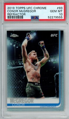 2019 UFC Topps Chrome #93 Conor McGregor Refractor PSA 10 GEM MINT | eBay