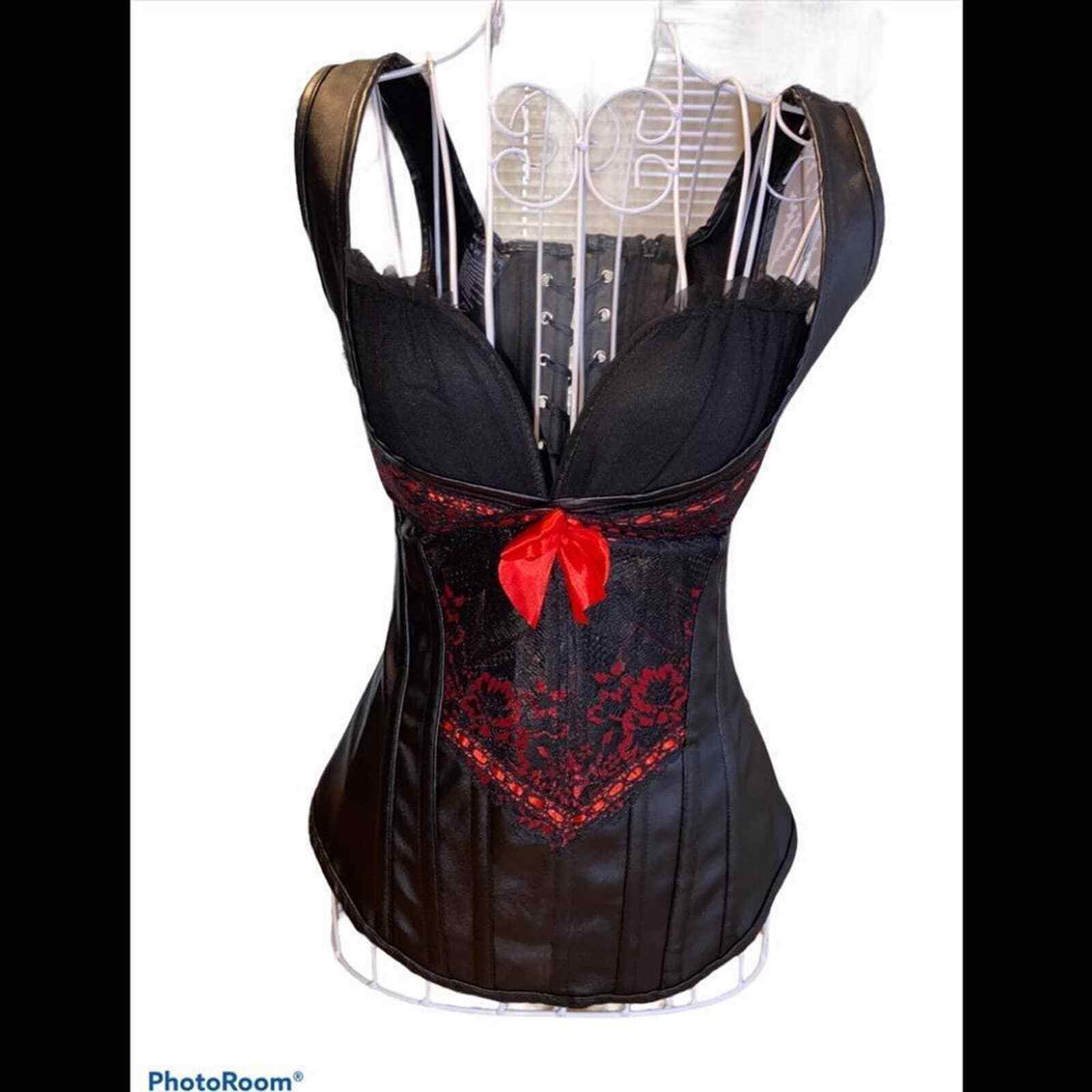Baroque Inspired Black Lace Bustier Corset Women's La… - Gem