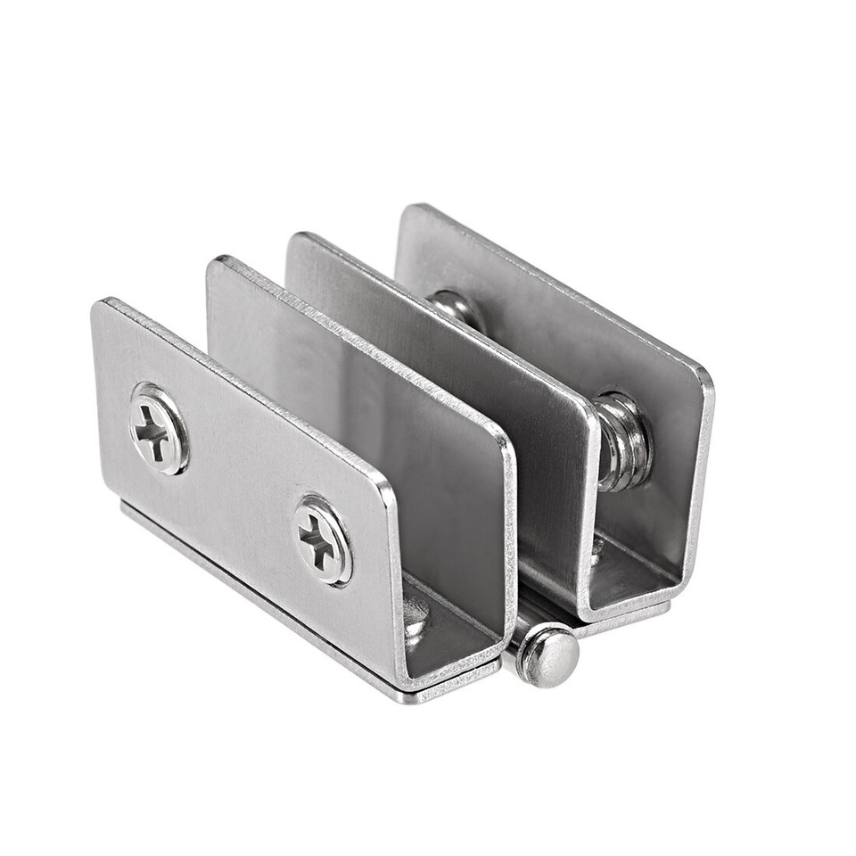 Glass Hinge Cabinet Door Hinge Glass Clamp, Stainless Steel | eBay UK