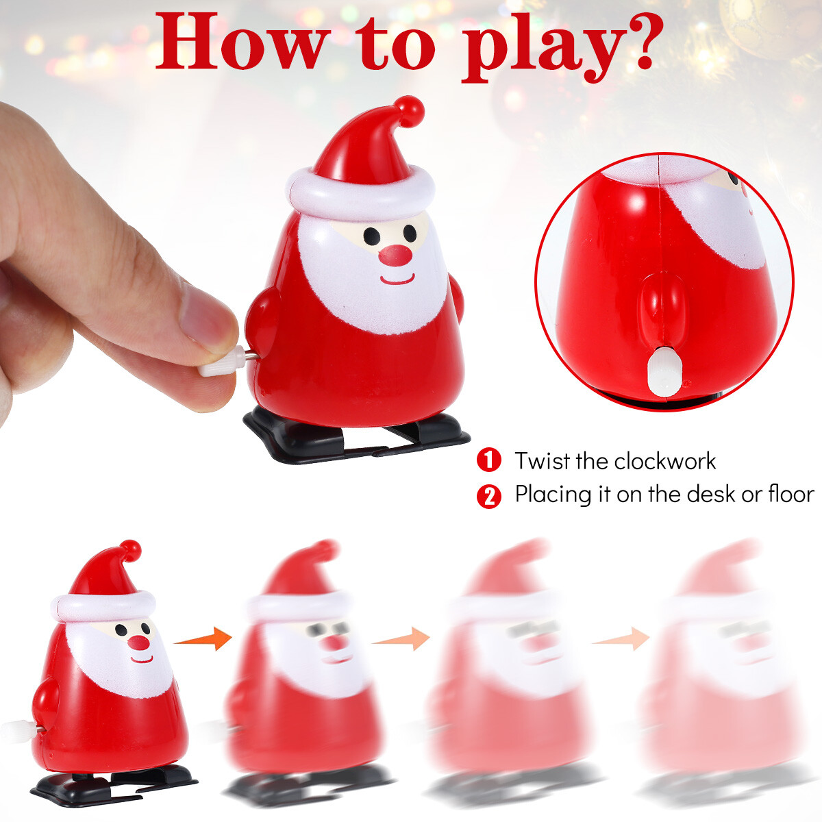 12Pcs Kids Christmas Clockwork Toy Assorted Wind Up Toys for Christmas ...