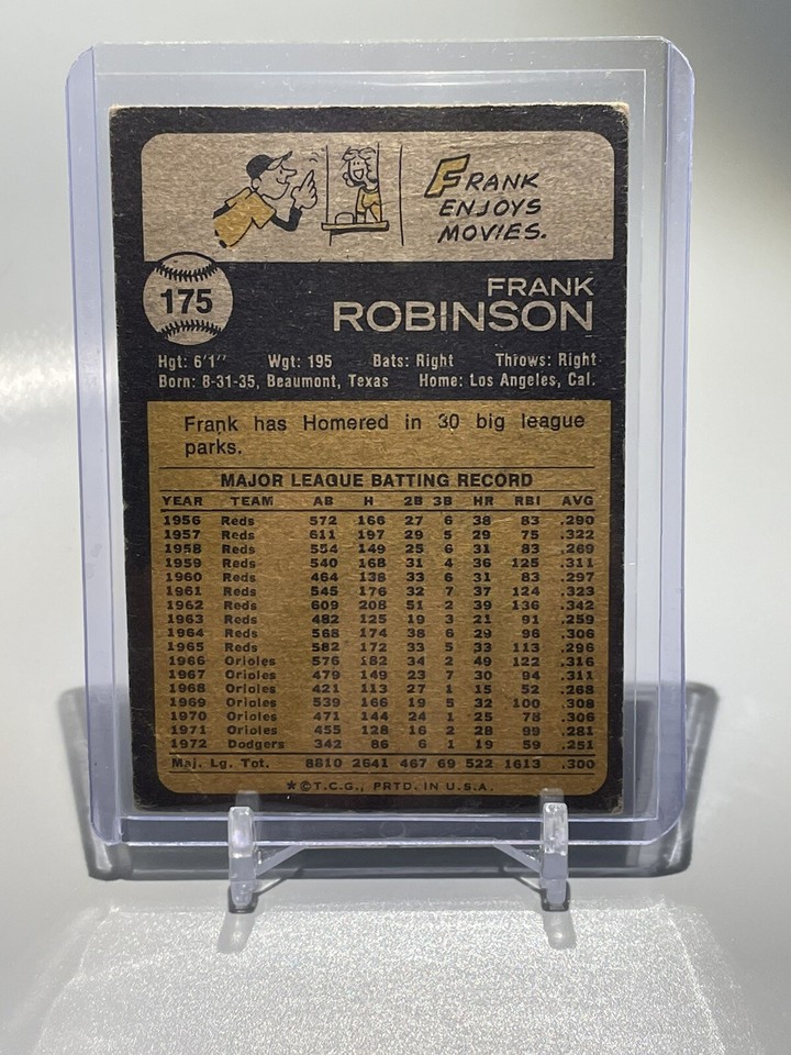 1973 Topps Baseball Frank Robinson Card # 175 California Angels -Good ...