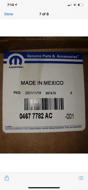 Mopar 4677782AC for sale online | eBay
