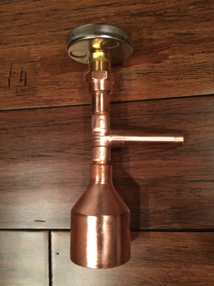Moonshine Still Keg 2" Copper Column Thermometer DIY Kit Distilling ...