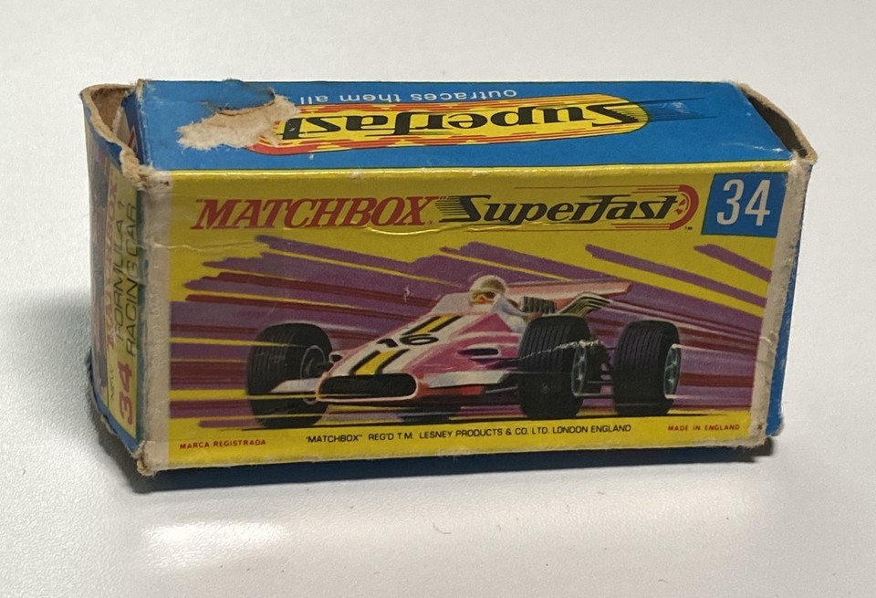 Vintage Matchbox Superfast 34 Formula 1 Racing Car In Original Box ...