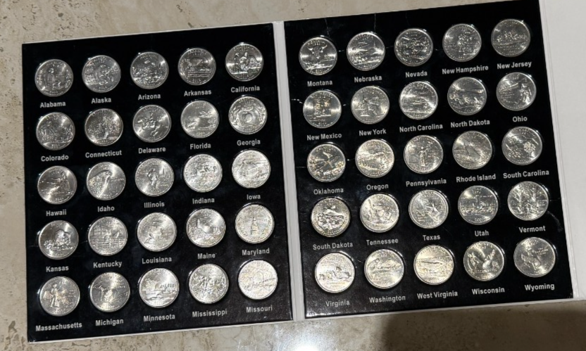 Fifty States Quarter Collection Complete Full Album of All 50 Coins | eBay
