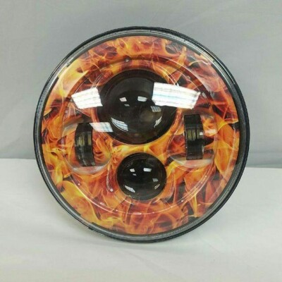 7″ REPLACEMENT FLAME DESIGN PROJECTOR HID LED LIGHT BULB HEADLIGHT FOR ...