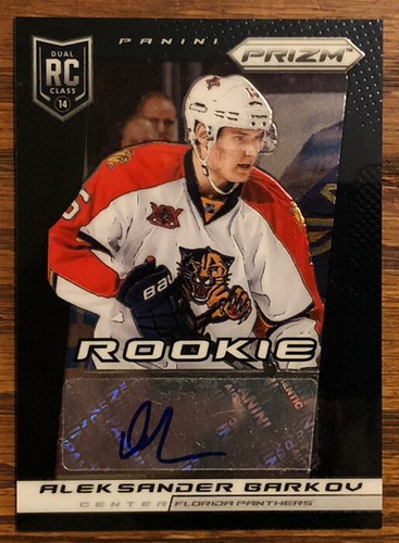 2013-14 Panini Prizm Black Prizm Rookie Auto Aleksander Barkov Panthers ...