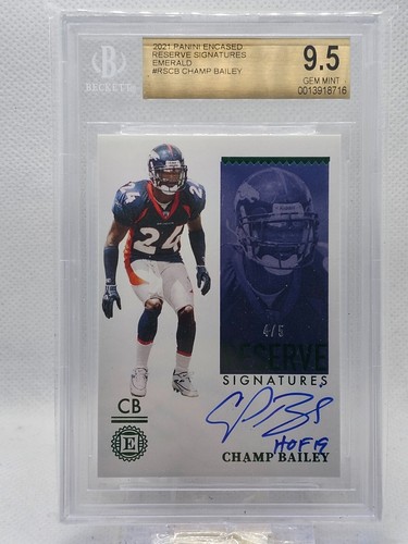 2021 Panini Encased Champb Bailey Reserve Signatures /5 Sapphire BGS9.5 ...