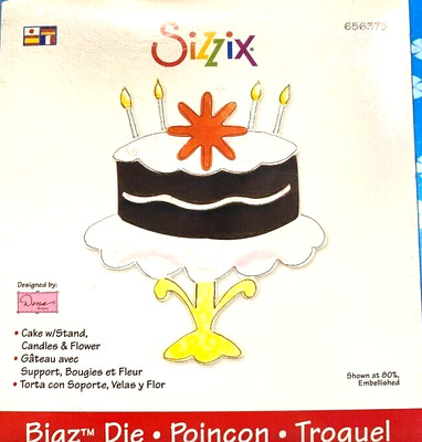 Sizzix Bigz Dena Designs Cake with Stand Candles Flower 656373 | eBay