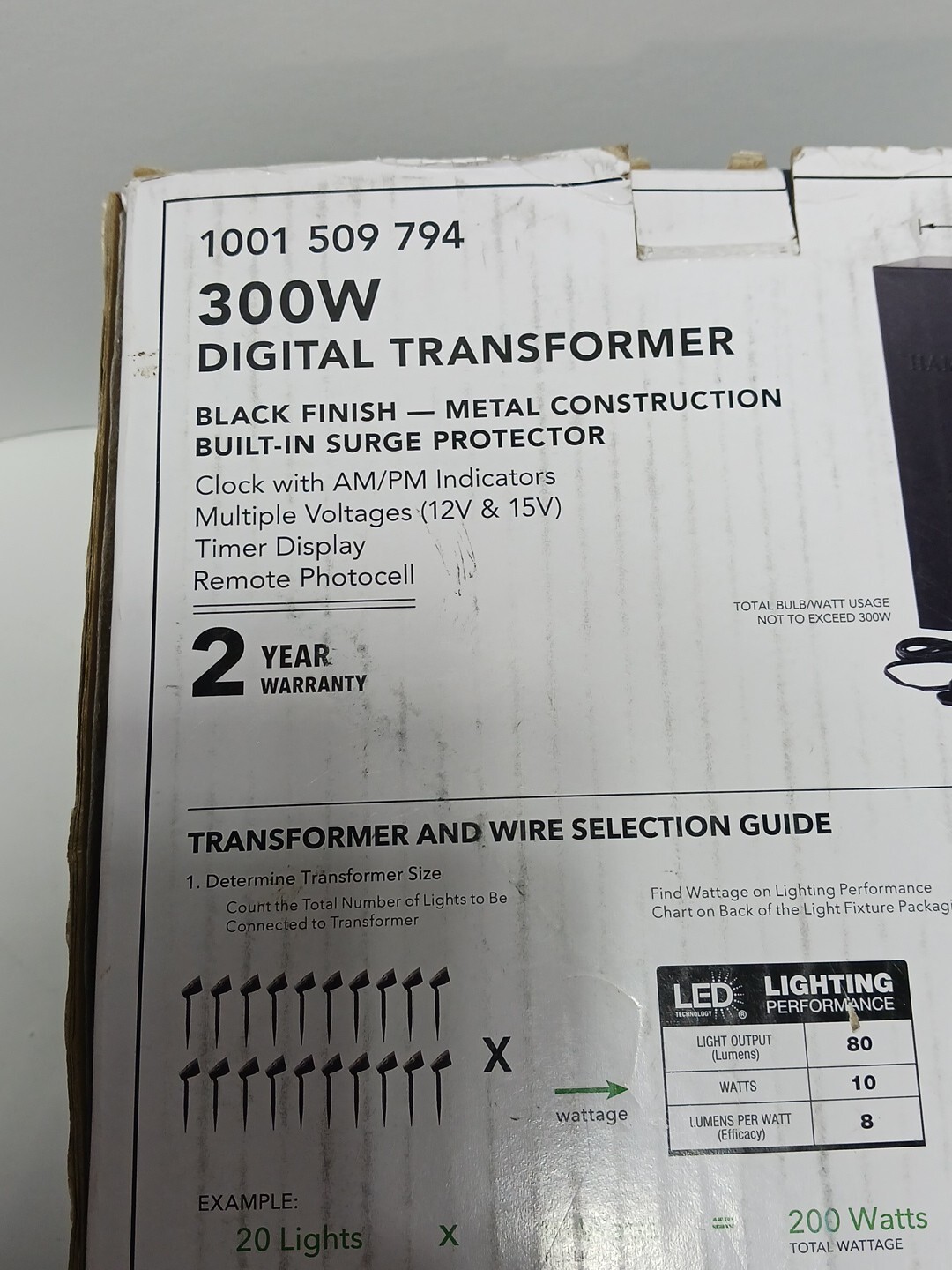 Hampton Bay DIY-300PS Low-Voltage 300-Watt Landscape Transformer ...