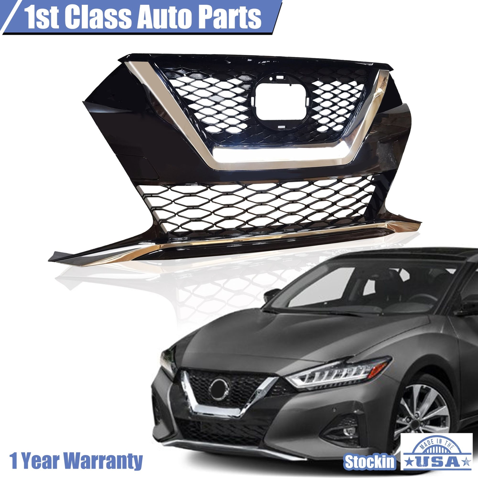 Front Bumper Grille Assembly For 2019-2021 Nissan Maxima 62310-9DJ0A | eBay