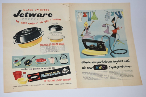 1950s General Electric Iron Jetware Products Homeware PRINT AD Adverts | eBay