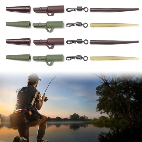 80pcs Tail Sleeves Safety Lead Clips Anti Tangle Sleeves Carp Fishing ...