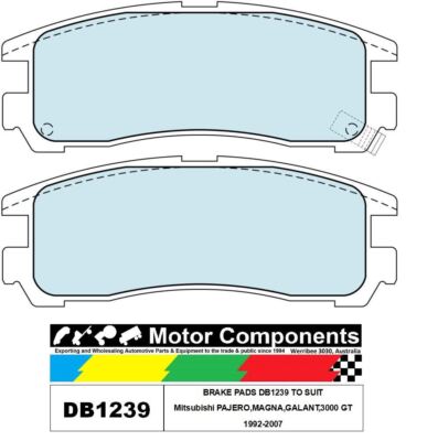 BRAKE PADS DB1239 TO SUIT Mitsubishi PAJERO,MAGNA,GALANT,3000 GT 1992-2007 | eBay Australia