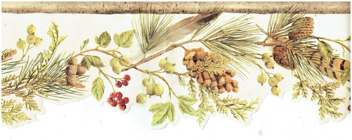 Pine Cone Wallpaper Borders