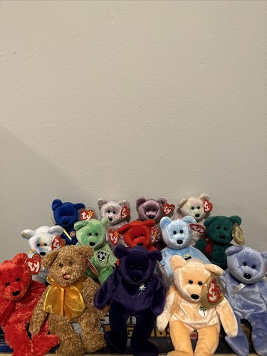 Ty Beanie Baby Lot of 17 Rares Princess Dearest Eggs II Clubby Cherry ...