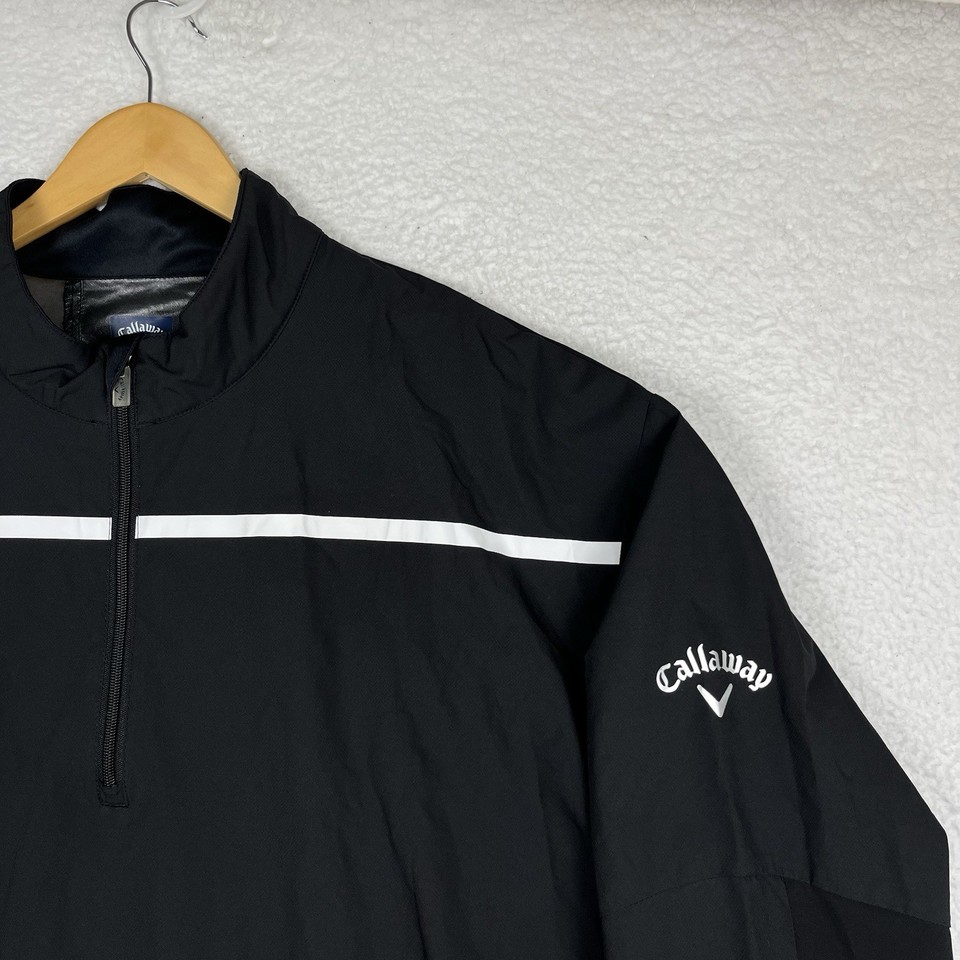 Callaway Weather Series Windbreaker 1/4 Zip Mens 3XL Black Golf ...