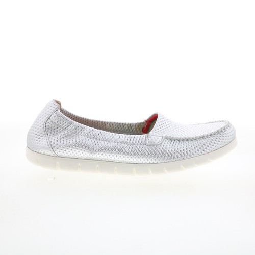 SAS Sunny 2810-077 Womens Silver Wide Leather Slip On Loafer Flats Shoes | eBay