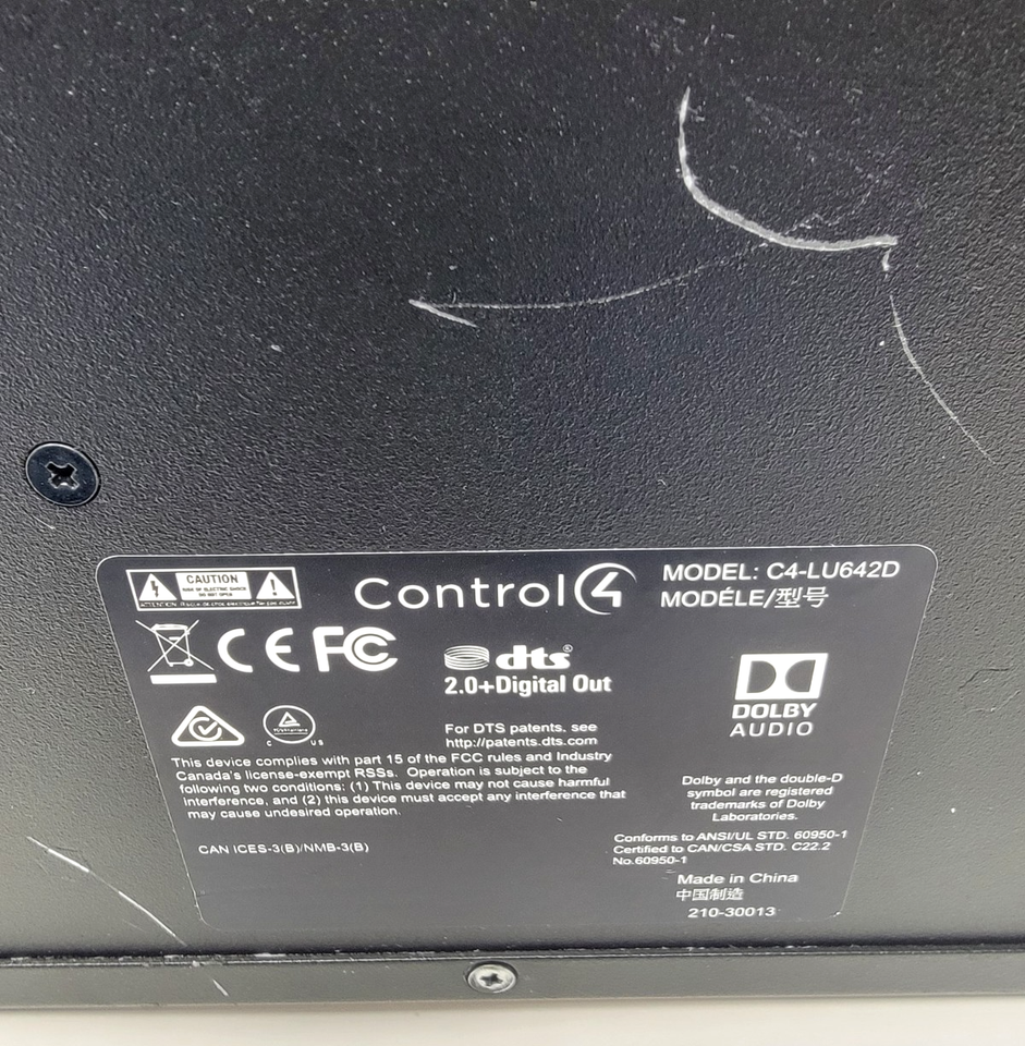 Control4 C4-LU642D 4K Ultra HD 6x6 AV Matrix Switch w/ Audio Downmixing ...