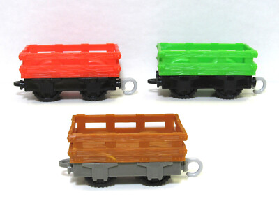 Set 3 FREIGHT CARS Thomas Trackmaster Revolution 2017 Mattel Cargo ...