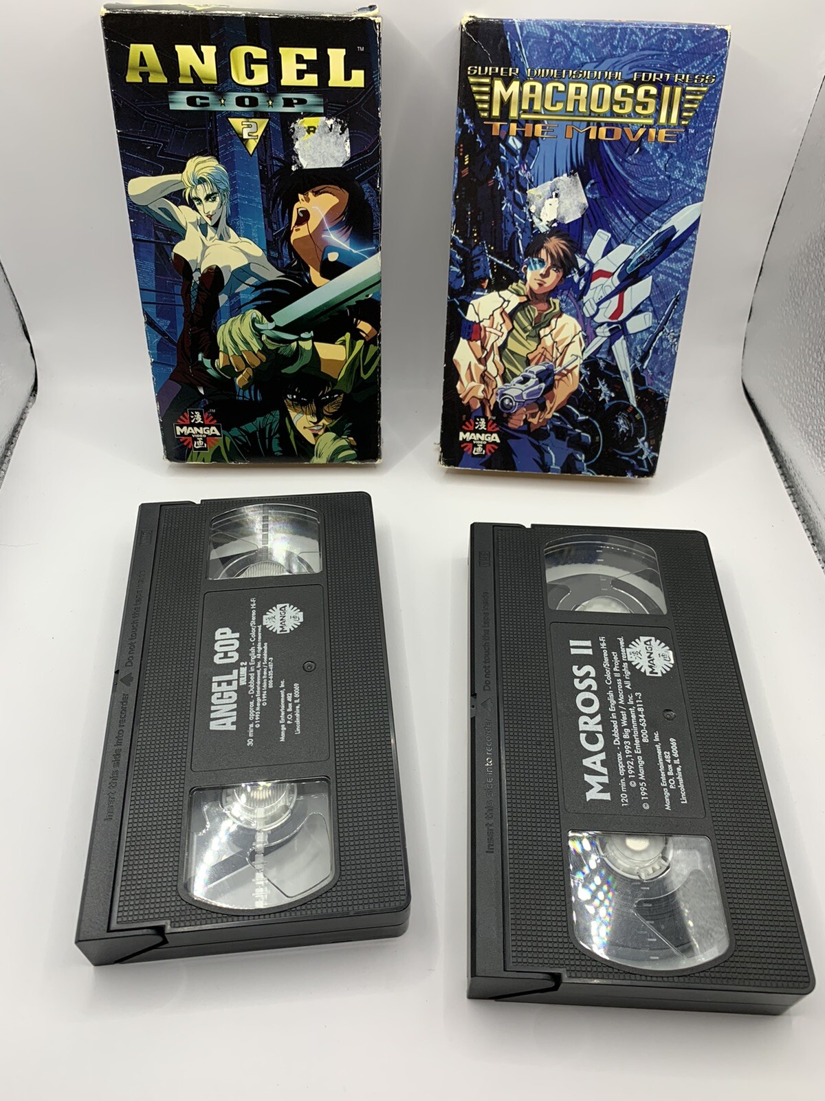 Lot Of 2 Vhs Magna Angel Cop 2 And Super Dimensional Fortress Macross 2 ...