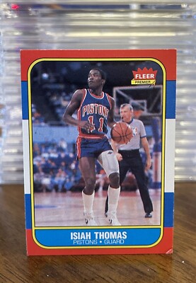 Isiah Thomas 1986 Fleer Premier Rookie Card - RC HOF Pistons | eBay