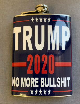 President Donald Trump 2020 D8 8oz Stainless Steel Flask Drinking ...