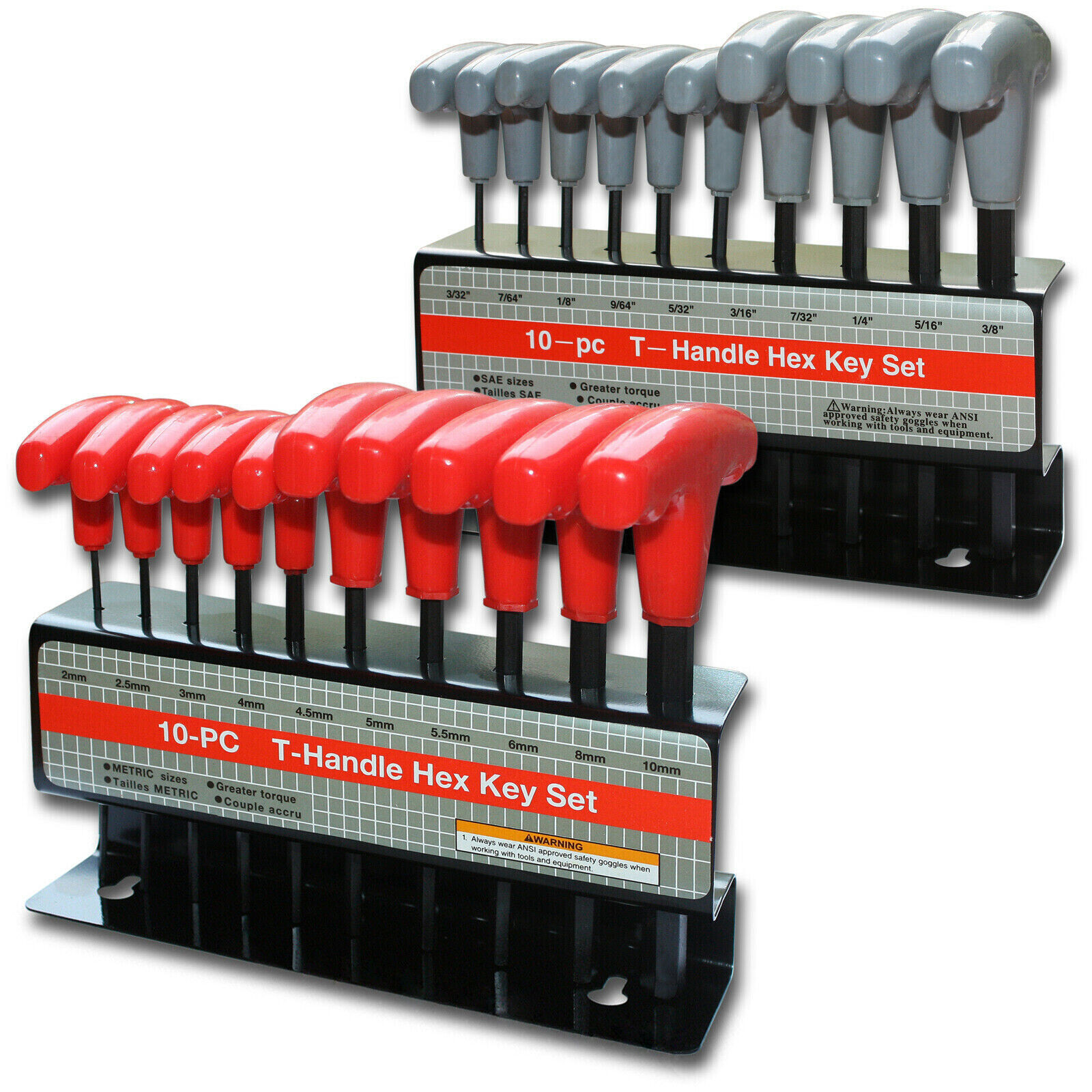 T Handle Hex Key Set 10 pcs METRIC Allen Wrench 2 -10 mm Allan Keys Kit ...