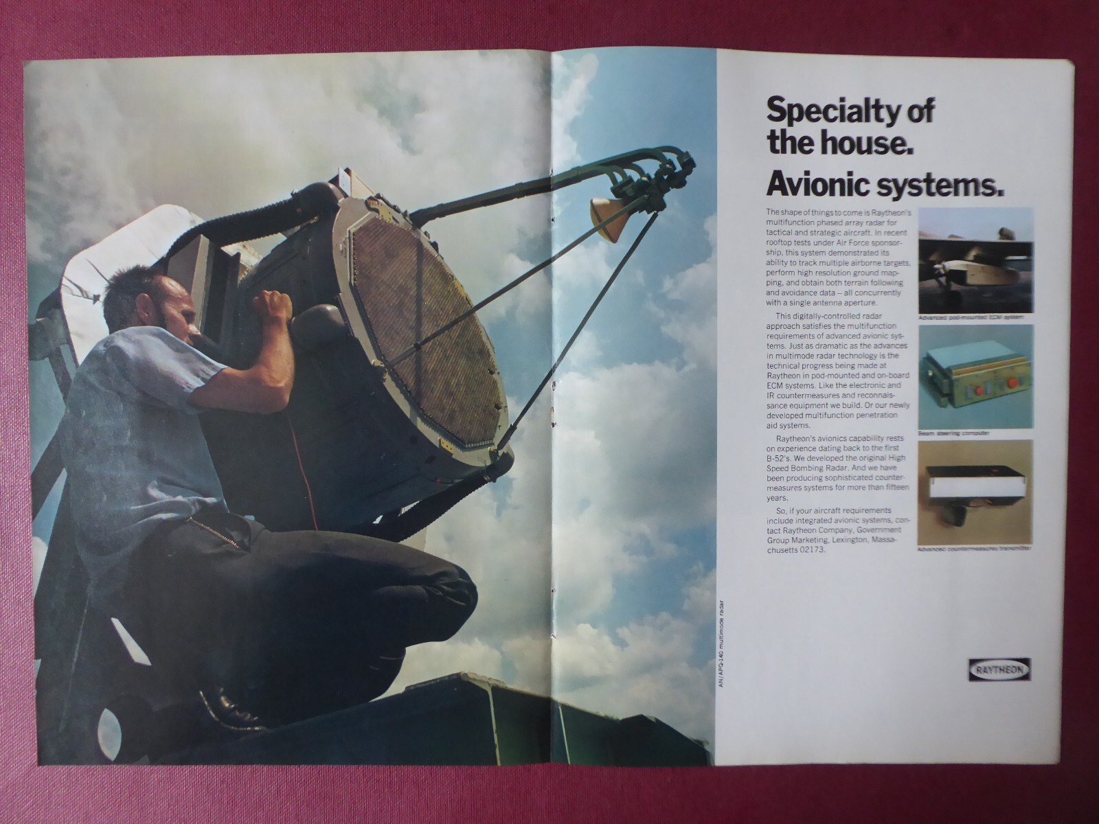 12/1970 PUB RAYTHEON ECM ELECTRONIC COUNTERMEASURES POD BEAM AN/APQ-140 RADAR AD | eBay