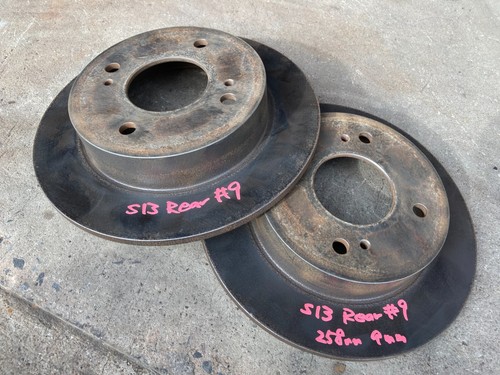 NISSAN S13 SILVIA 180SX SR20DET stock brake disk rear pair 258mm sec/h ...