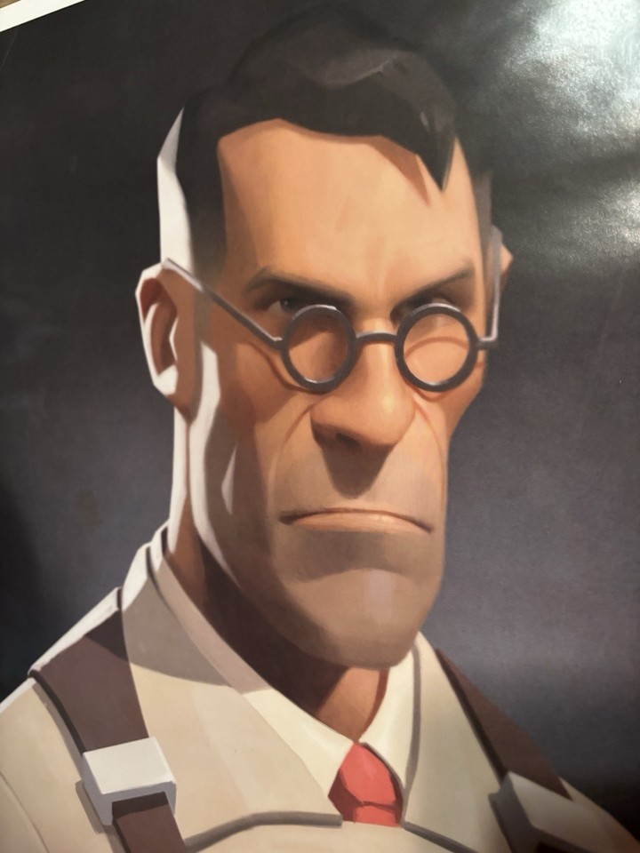 Rare Official Valve Team Fortress 2 Character Portrait Poster - MEDIC ...