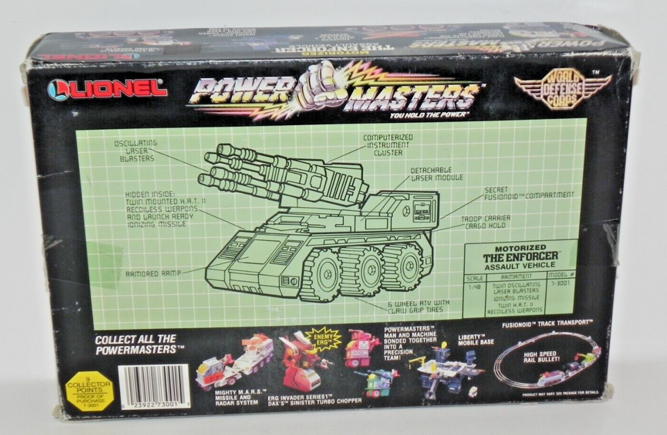 Lionel ~ POWER MASTERS Motorized The ENFORCER ASSAULT VEHICLE - New ...