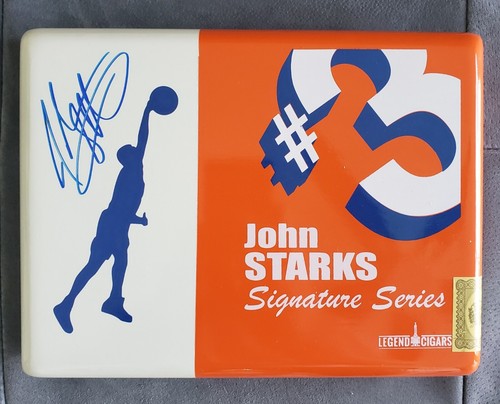 Signed John Starks Autograph Signature Series Legend Cigar Box New York ...