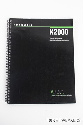 Kurzweil K2000 Version 3 Software Musicians Guide Supplement VINTAGE GEAR DEALER | eBay
