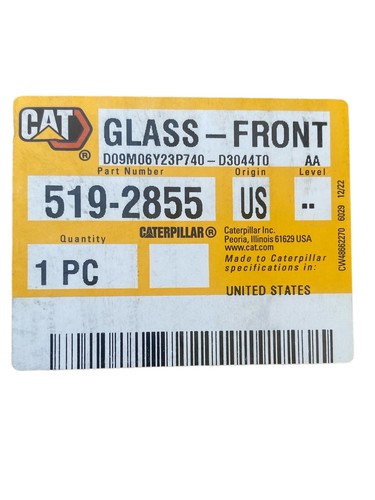 Caterpillar, 519-2855, 5mm Thick, Cab Safety Window Glass | eBay