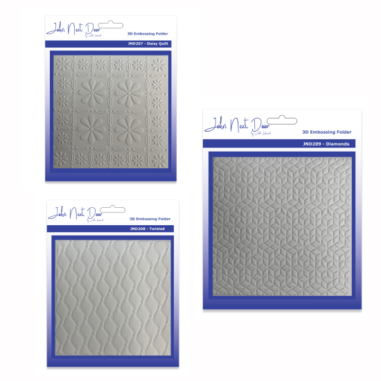 NEW John Next Door 3D Embossing Folders - Daisy Quilt - Twisted ...