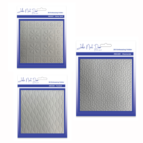 NEW John Next Door 3D Embossing Folders - Daisy Quilt - Twisted ...