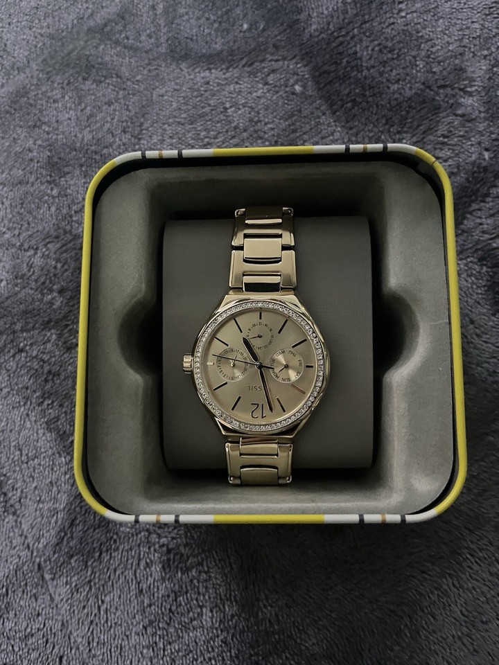 NEW NO TAGS FOSSIL EEVIE MULTIFUNCTION CRYSTALS ROSE GOLD WOMEN'S ...