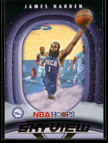 2023-24 Panini NBA Hoops James Harden SKYVIEW INSERT WINTER PARALLEL ...