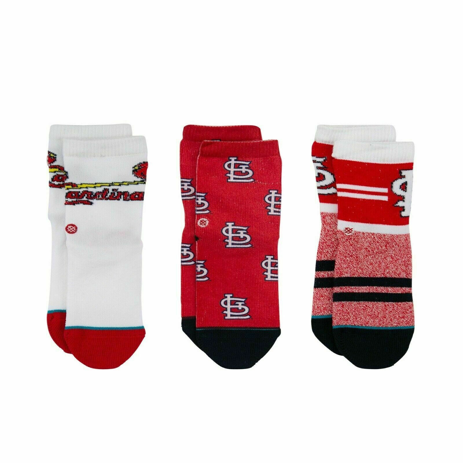 Stance Toddler 3 Pk Red White Crew MLB Baseball St Louis Cardinals ...