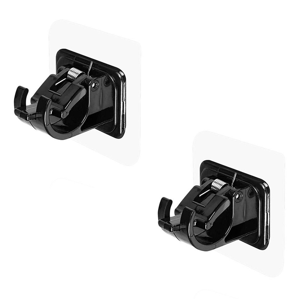 2 Pcs No Drill Curtain Rod Brackets Adhesive Hook Hooks for Rods | eBay UK