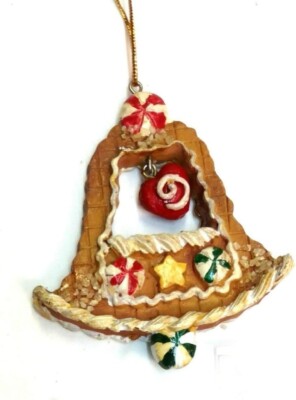 Gingerbread Bell Ornament 3.5 Inches | eBay