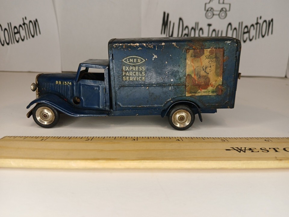 Vintage Tri-Ang Minic Clockwork Delivery Transport Truck Van no key ...
